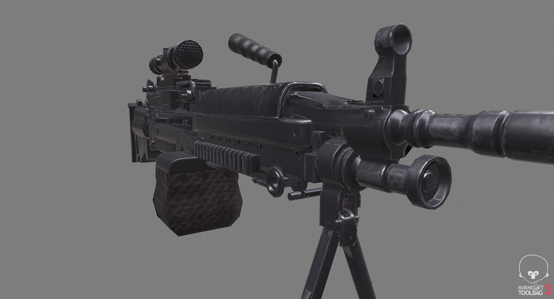 3D M249 Machine Gun Model - TurboSquid 1392265