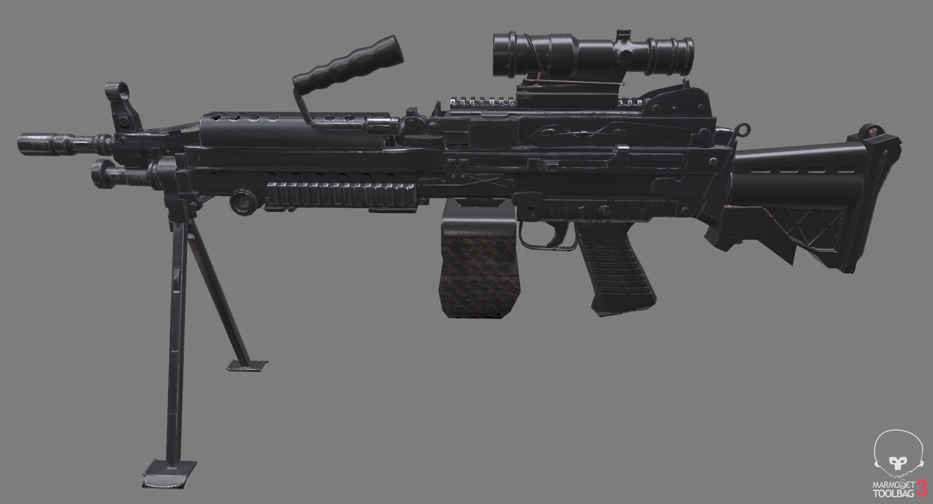 3D M249 Machine Gun Model - TurboSquid 1392265