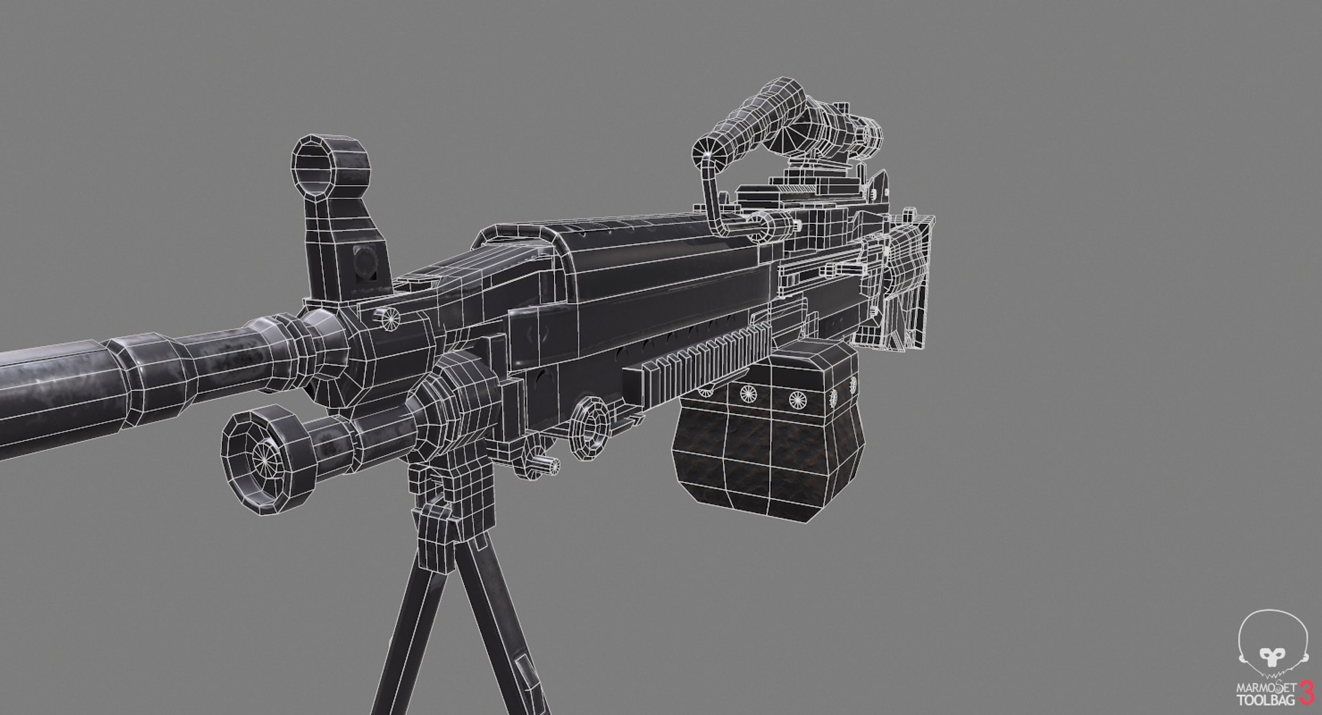 3D M249 Machine Gun Model - TurboSquid 1392265