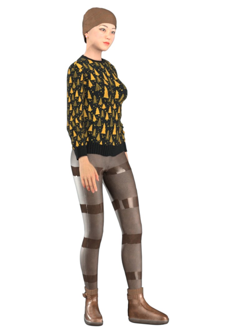 3D Model Realistic Rigged Style Girl-Sophia Character 3D Model - TurboSquid 2263246