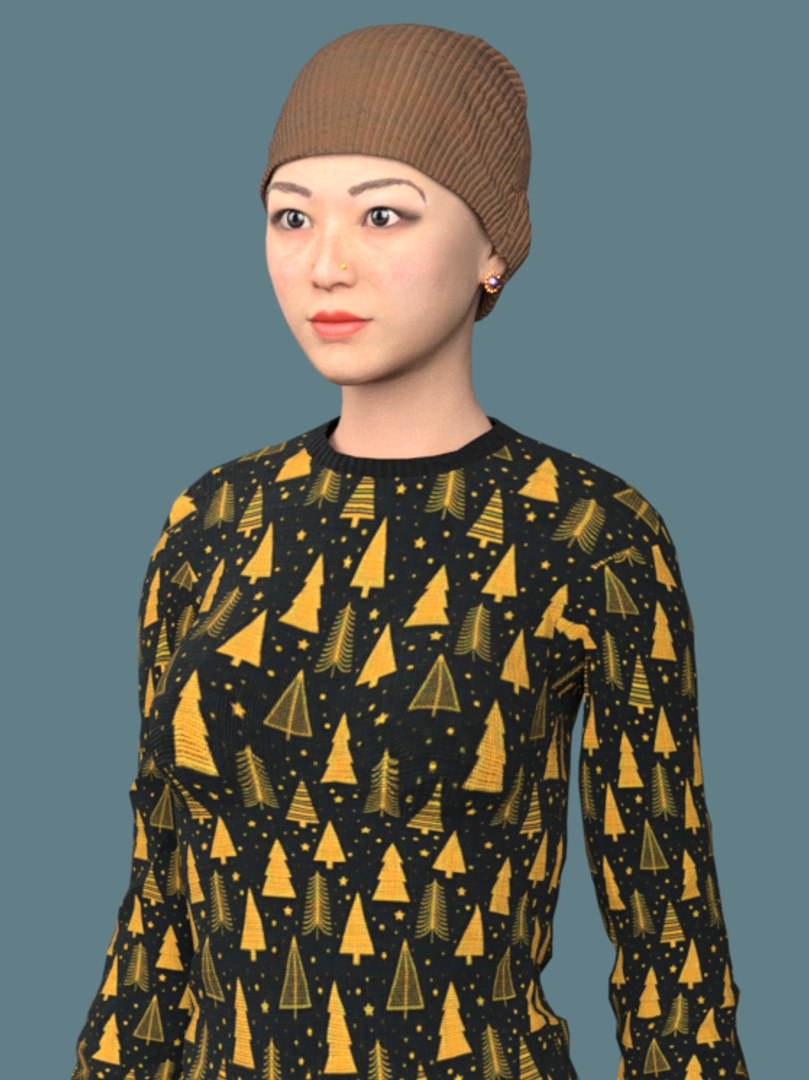 3D Model Realistic Rigged Style Girl-Sophia Character 3D Model ...