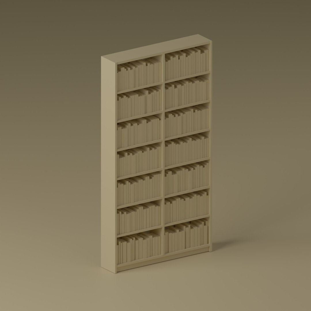3D Bookshelf Model - TurboSquid 2432180