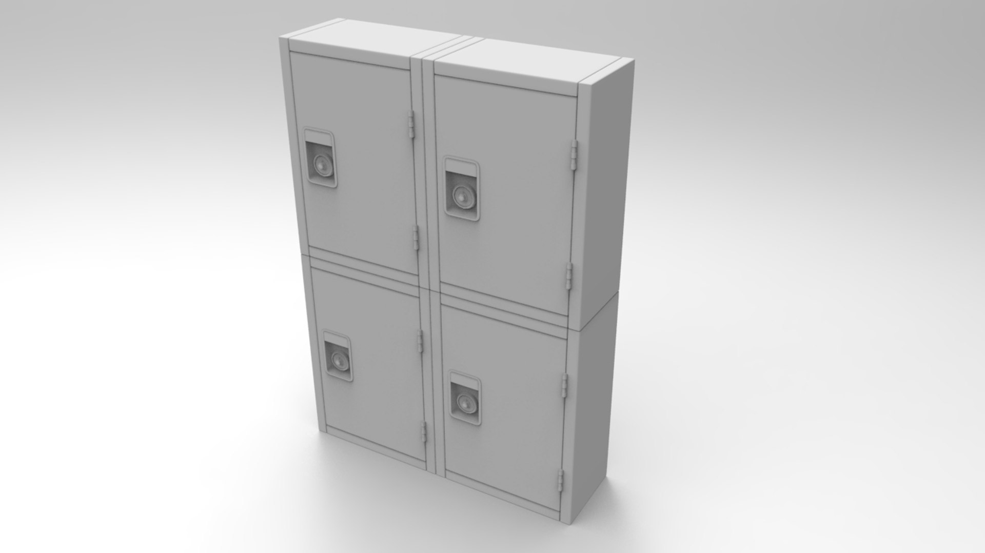 3d model locker lock