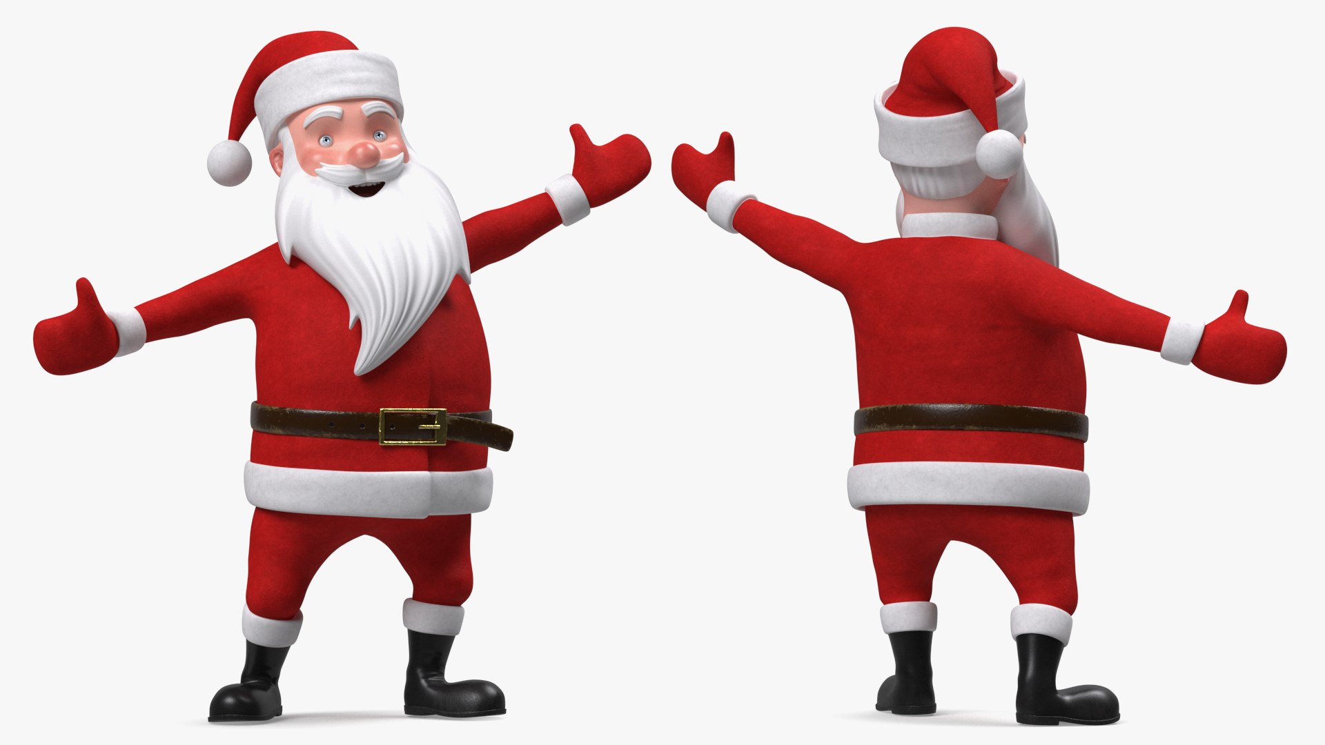 Santa Claus Cartoon Rigged For Maya 3D Model - TurboSquid 2246829