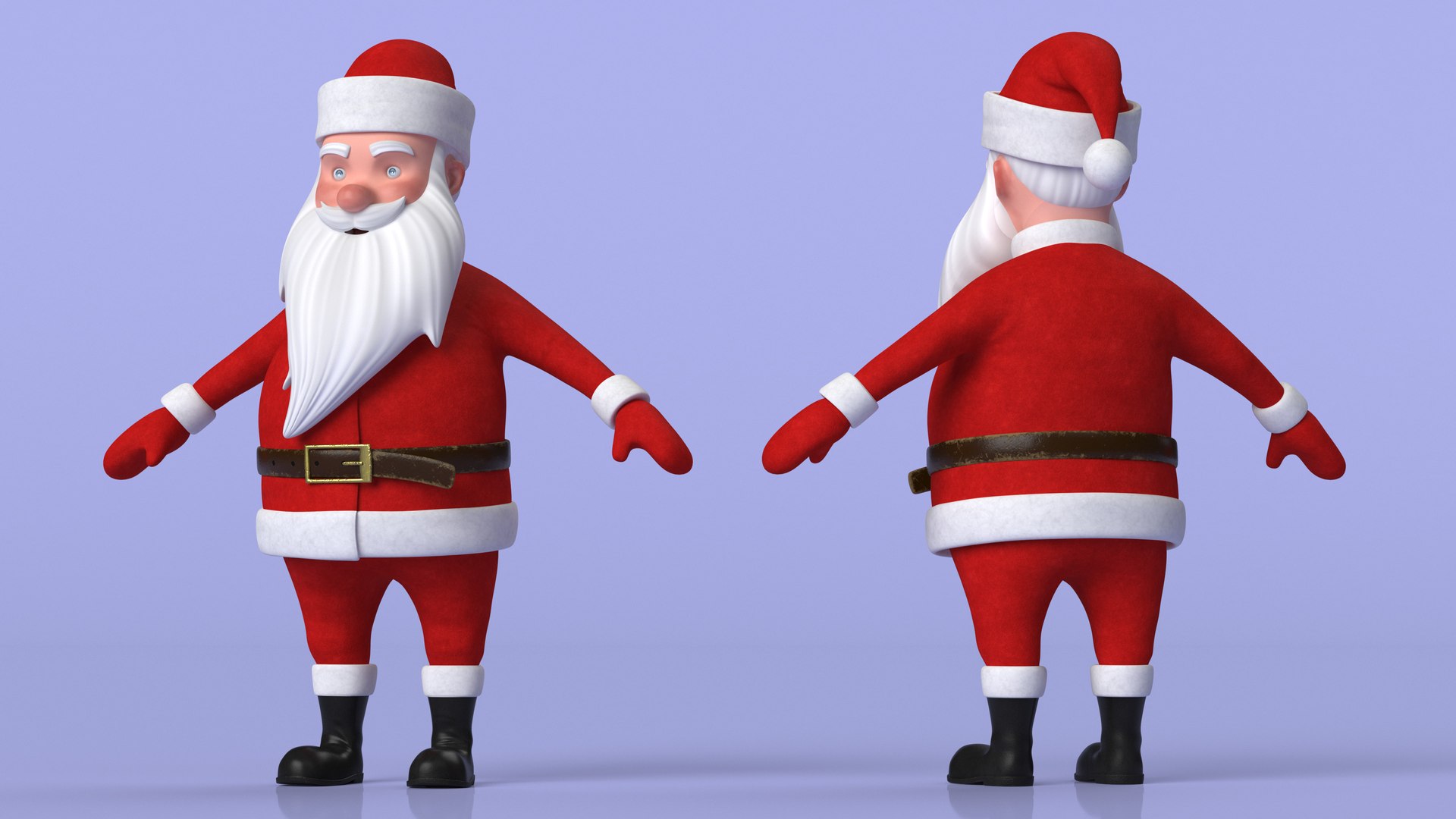 Santa Claus Cartoon Rigged For Maya 3D Model - TurboSquid 2246829