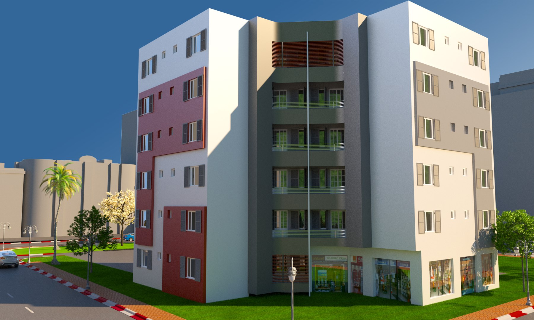 Apartement Building 3D Model - TurboSquid 1369518