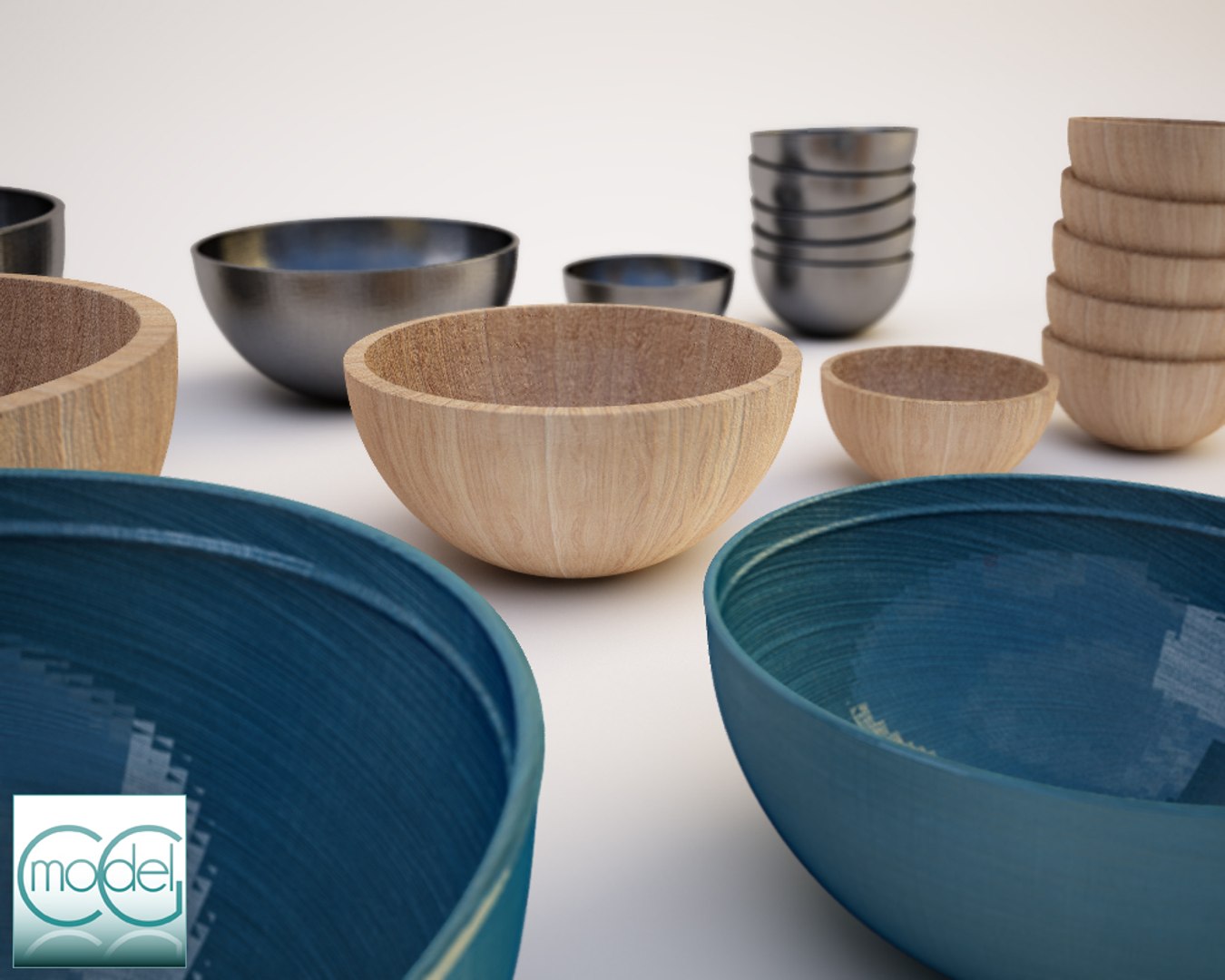 bowls serving 3d obj