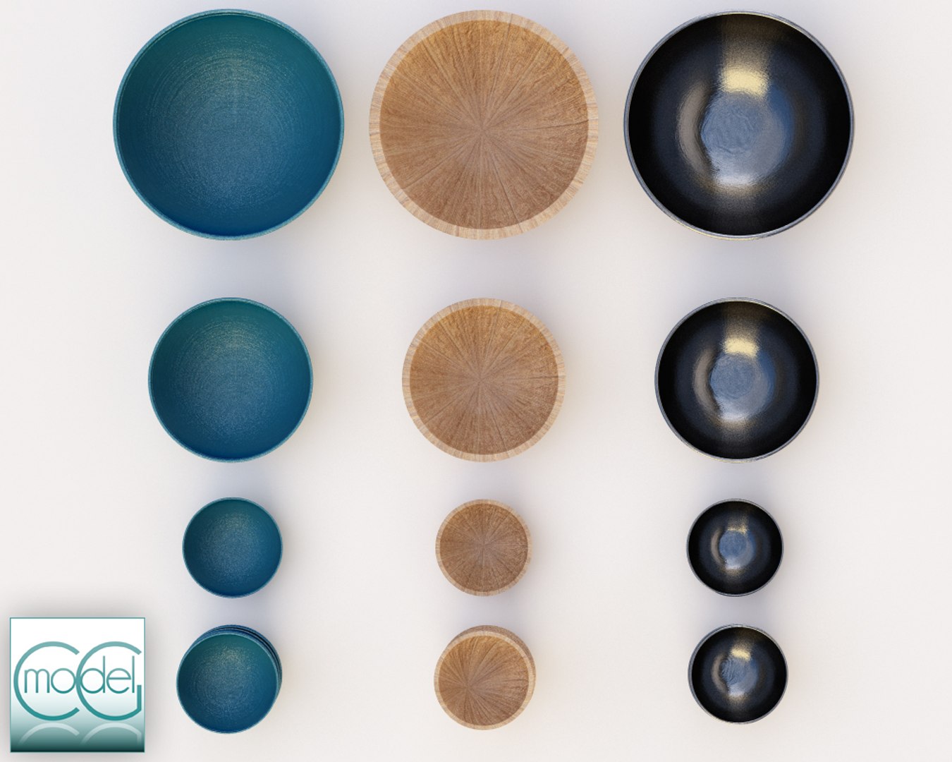 bowls serving 3d obj