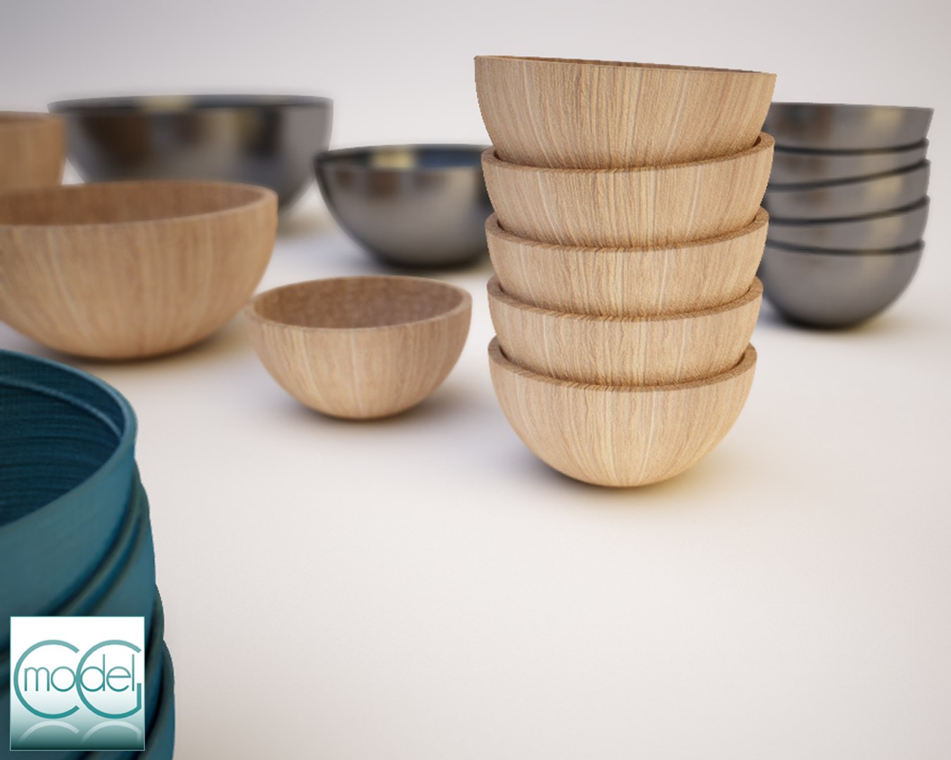 bowls serving 3d obj