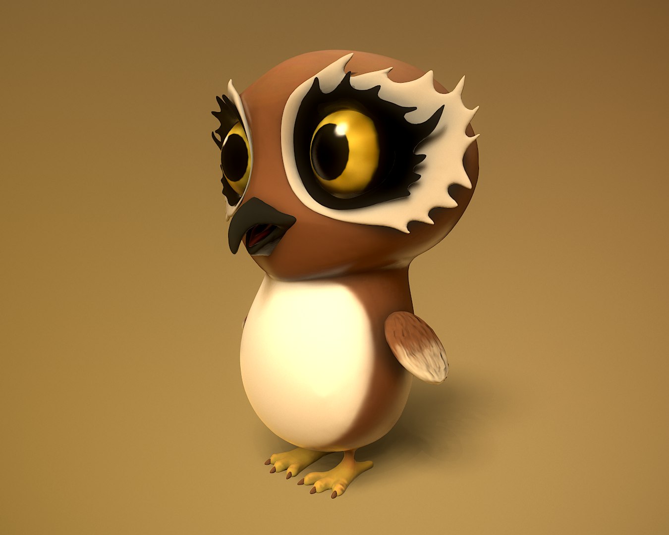 Cartoon owl 3D - TurboSquid 1792802