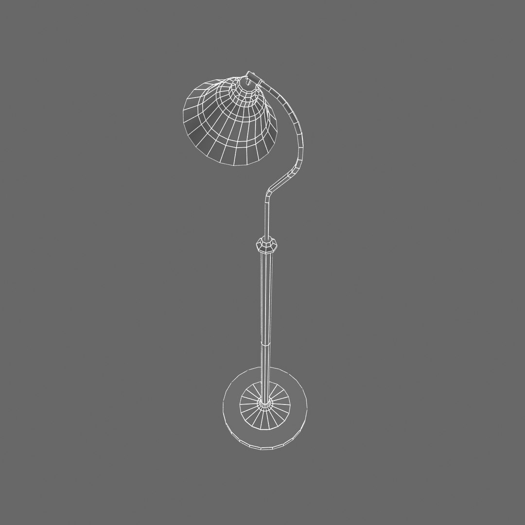 standing living room lamp 3d model