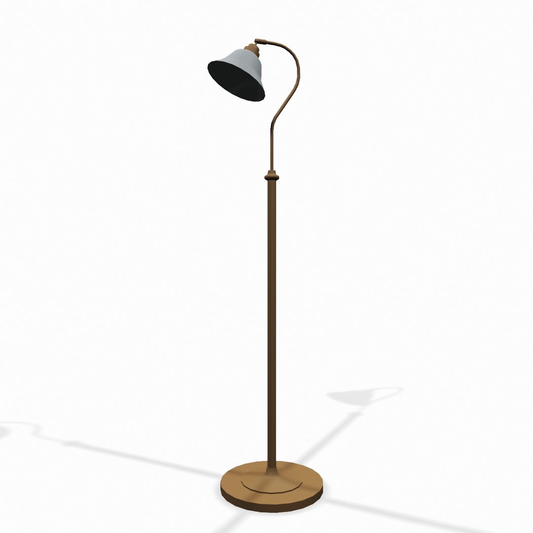standing living room lamp 3d model