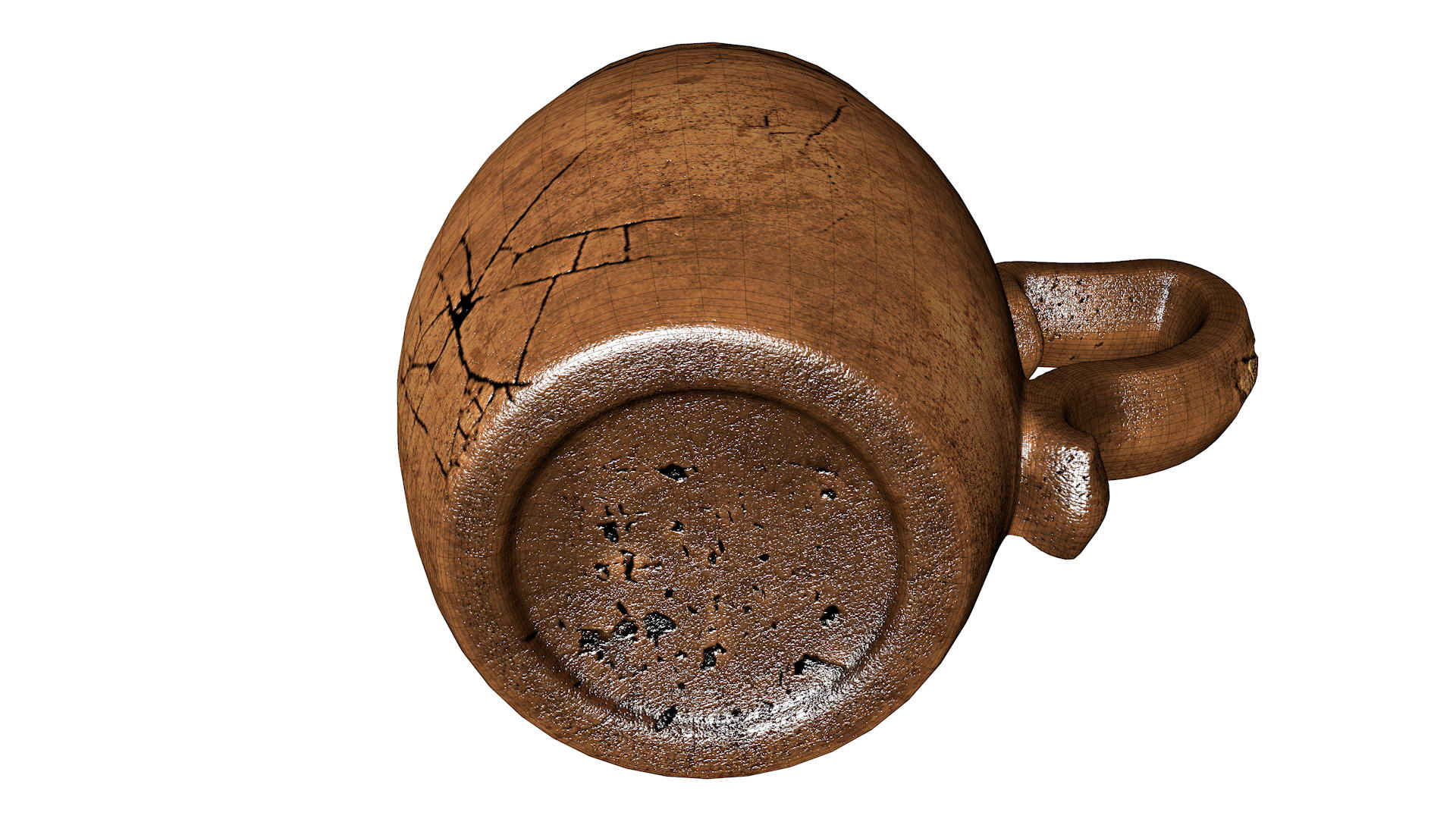 cracked cup 3d c4d