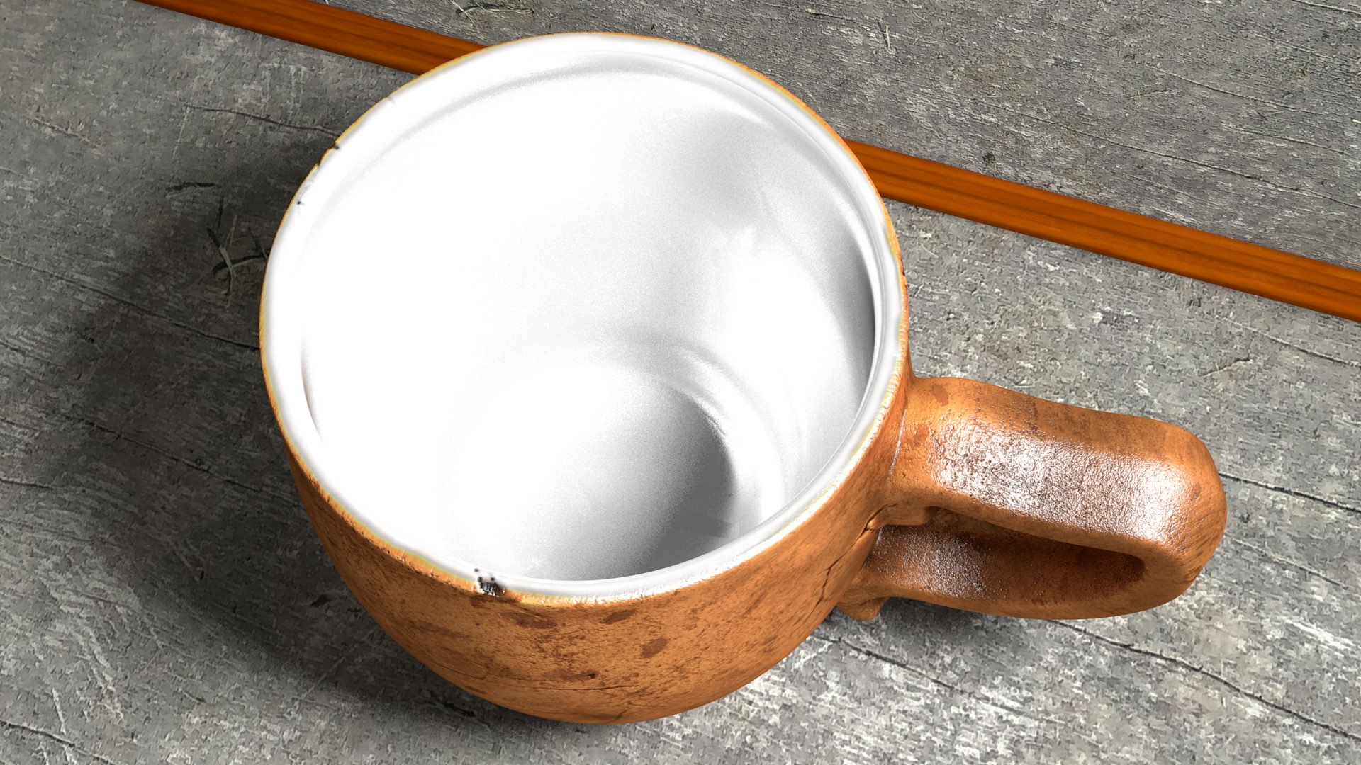 cracked cup 3d c4d