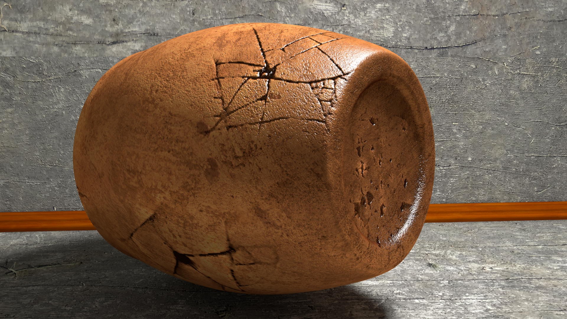 cracked cup 3d c4d