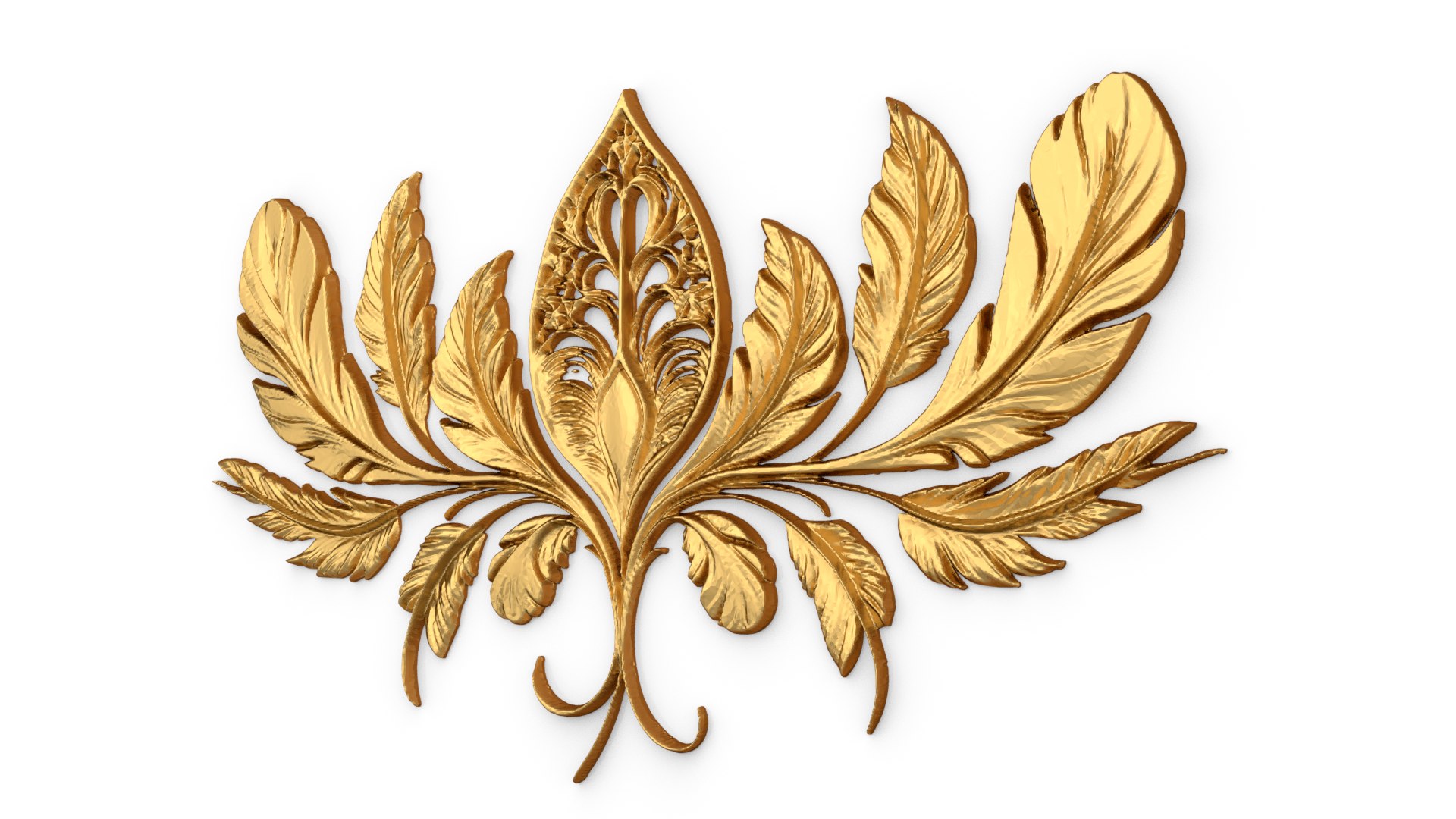 3D feather decor set wall panel 12 - TurboSquid 2176834