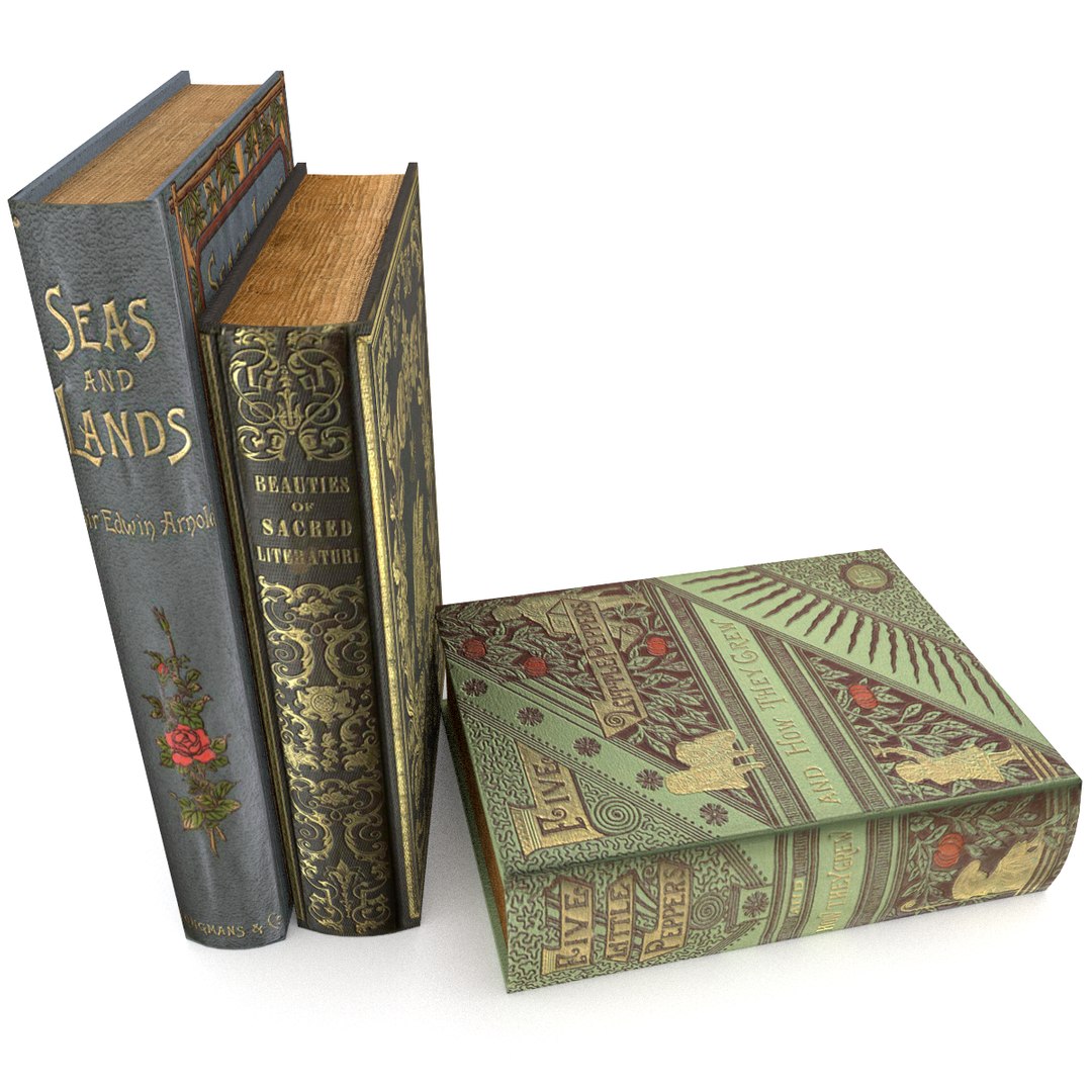 Realistic Book Set 2 3d Model