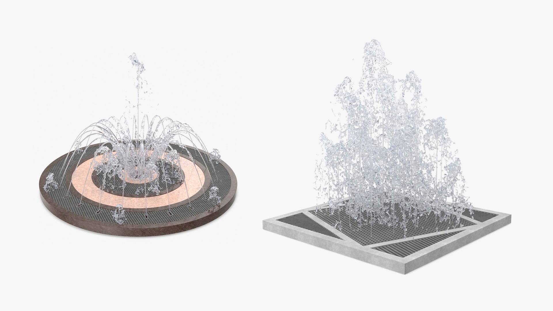 3D Ground Fountains Collection - TurboSquid 2166420
