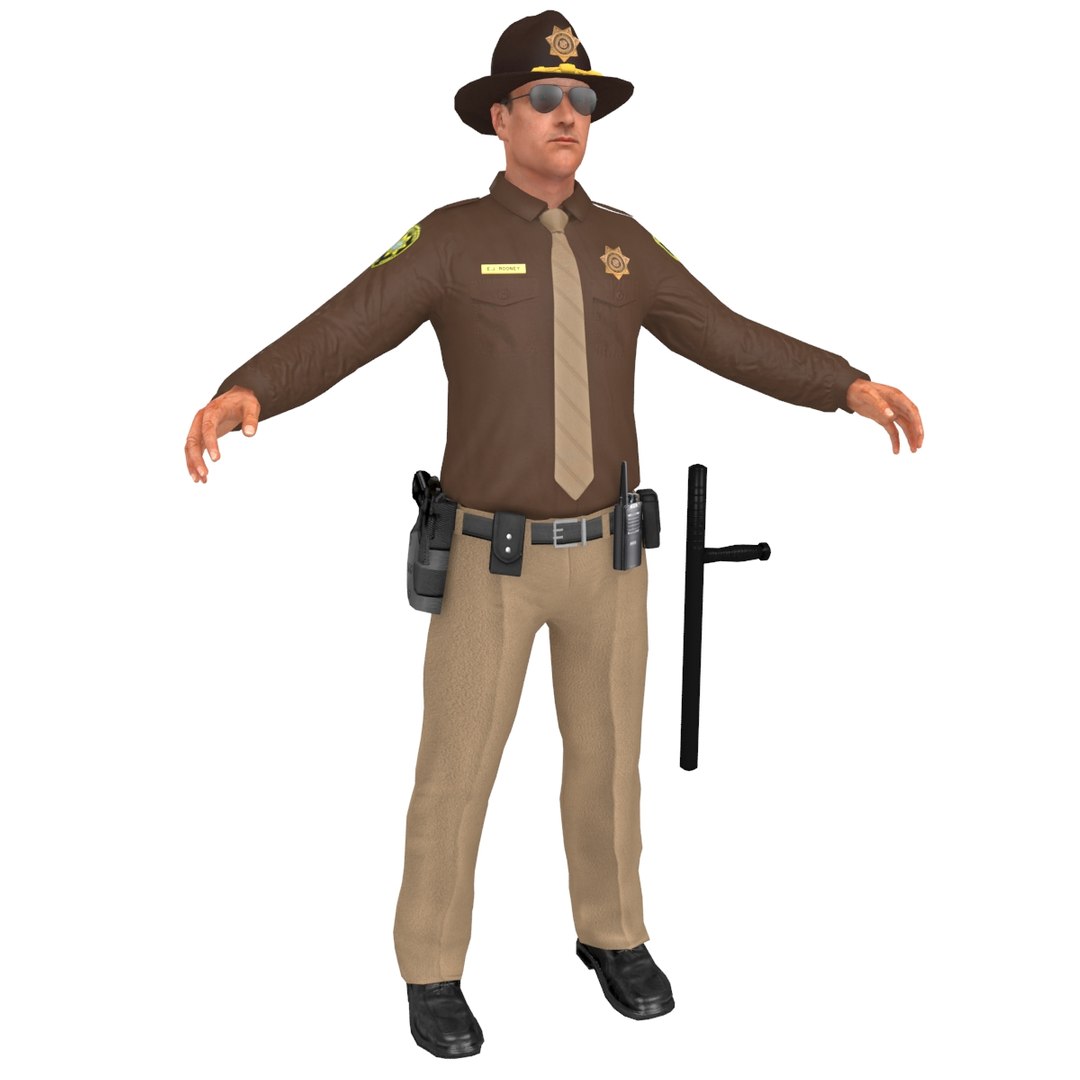 Sheriff Man Gun Model - TurboSquid 1354027