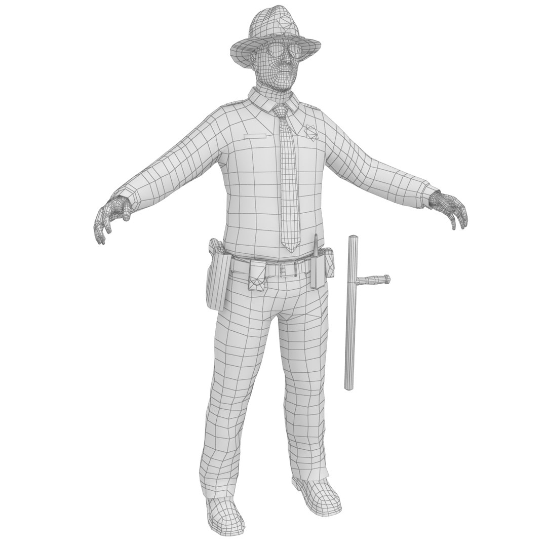 Sheriff Man Gun Model - TurboSquid 1354027