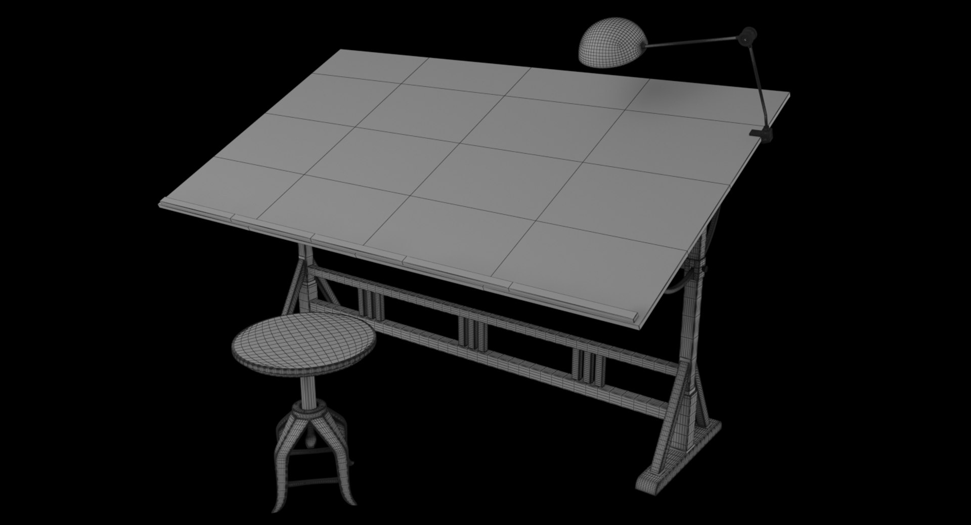 3D Model Drafting Table - TurboSquid 1235410