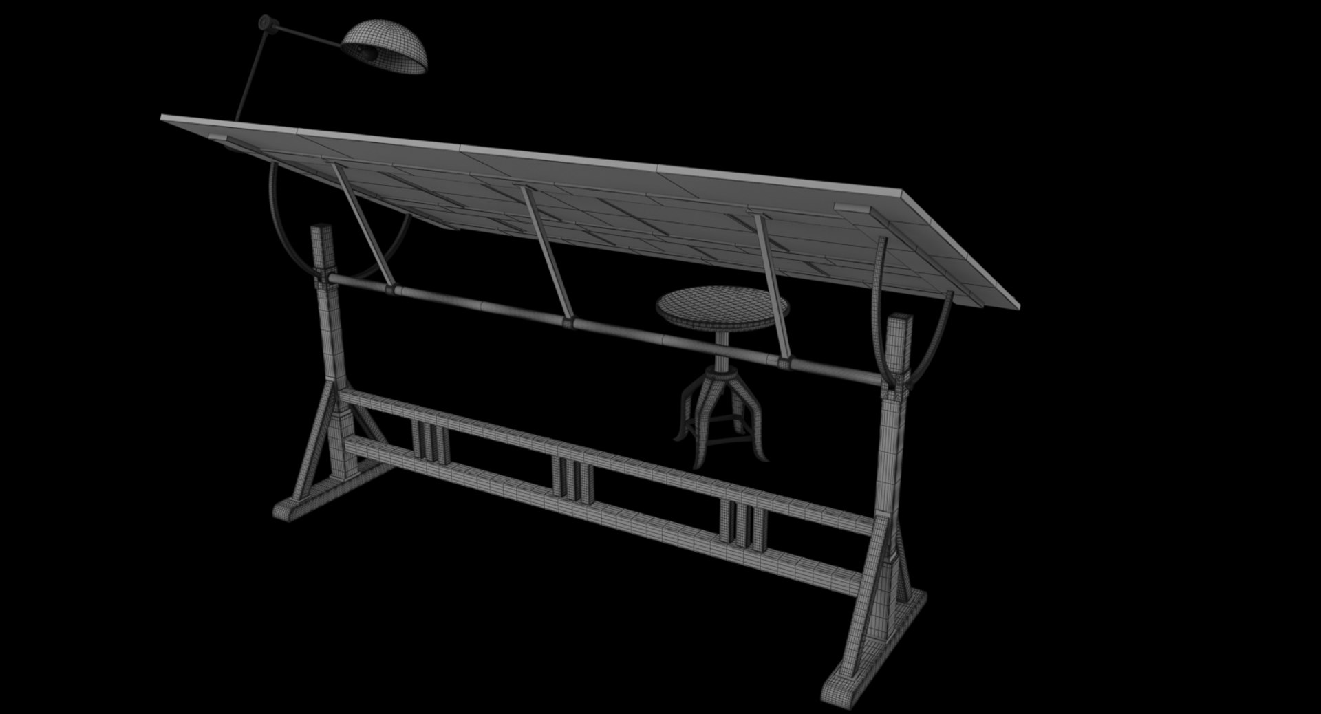 3D Model Drafting Table - TurboSquid 1235410
