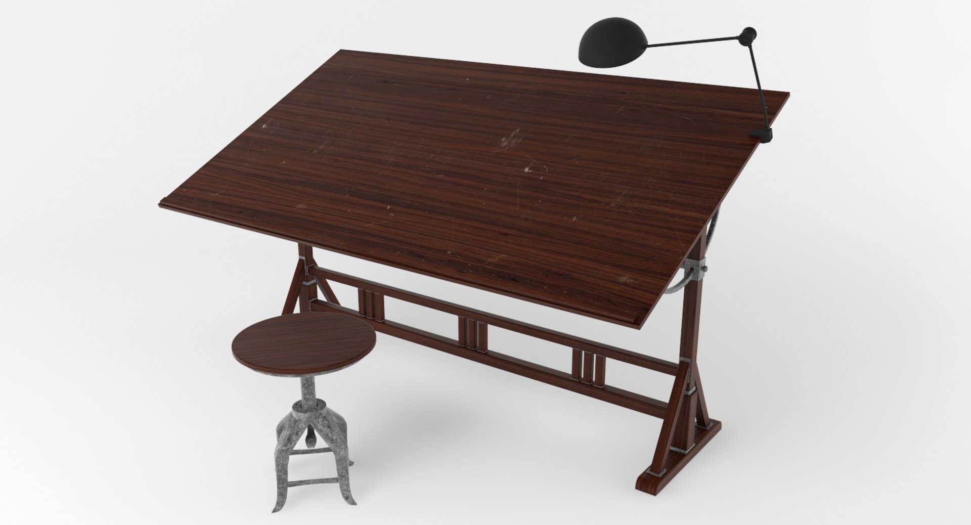 3D Model Drafting Table - TurboSquid 1235410