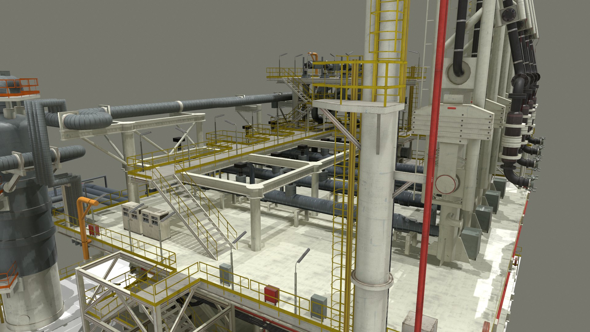 Lng Terminal Port 3D Model - TurboSquid 1574844