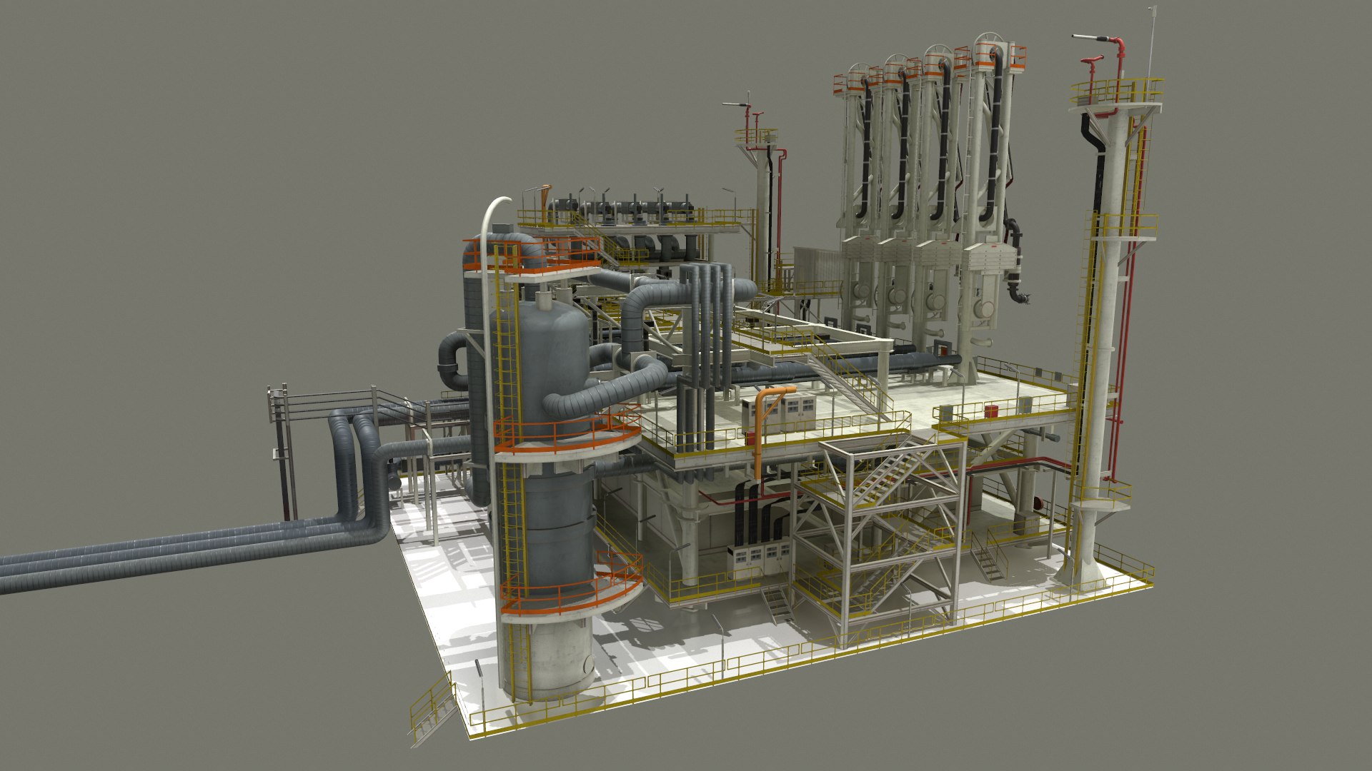 Lng Terminal Port 3D Model - TurboSquid 1574844