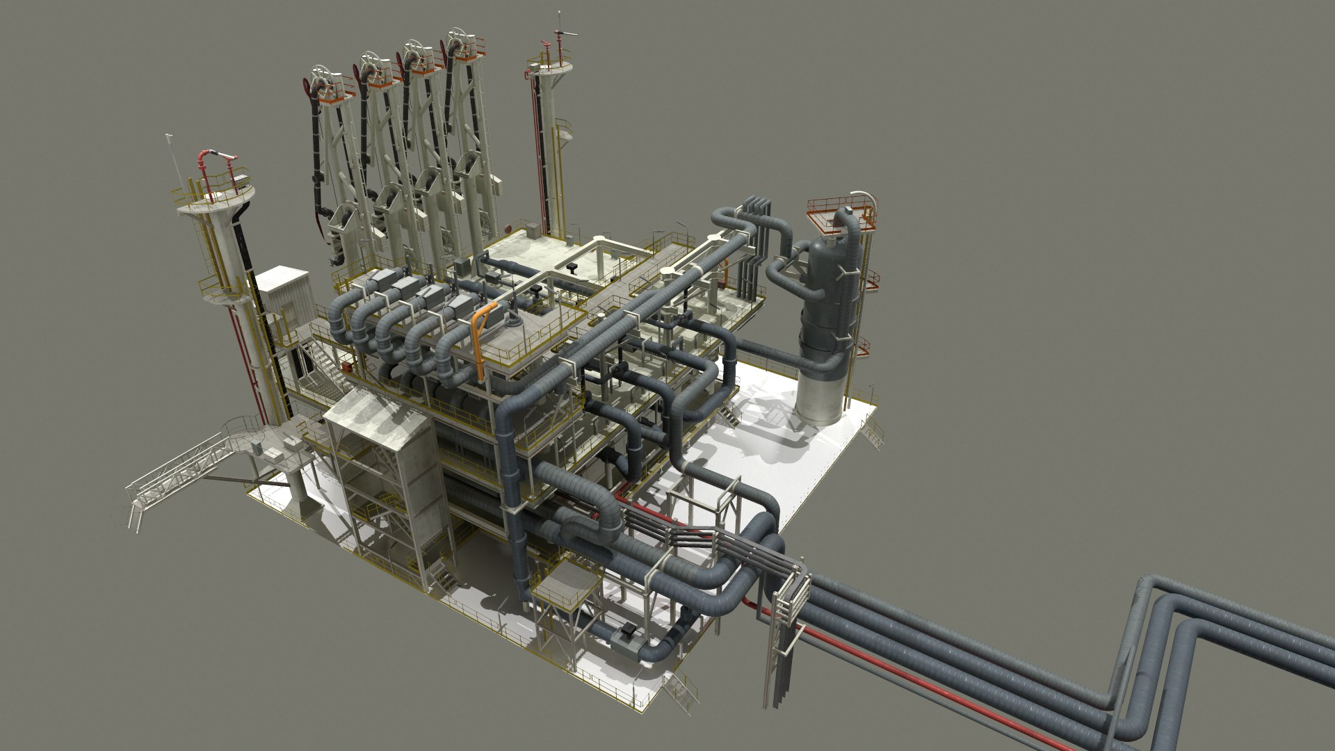 Lng Terminal Port 3D Model - TurboSquid 1574844