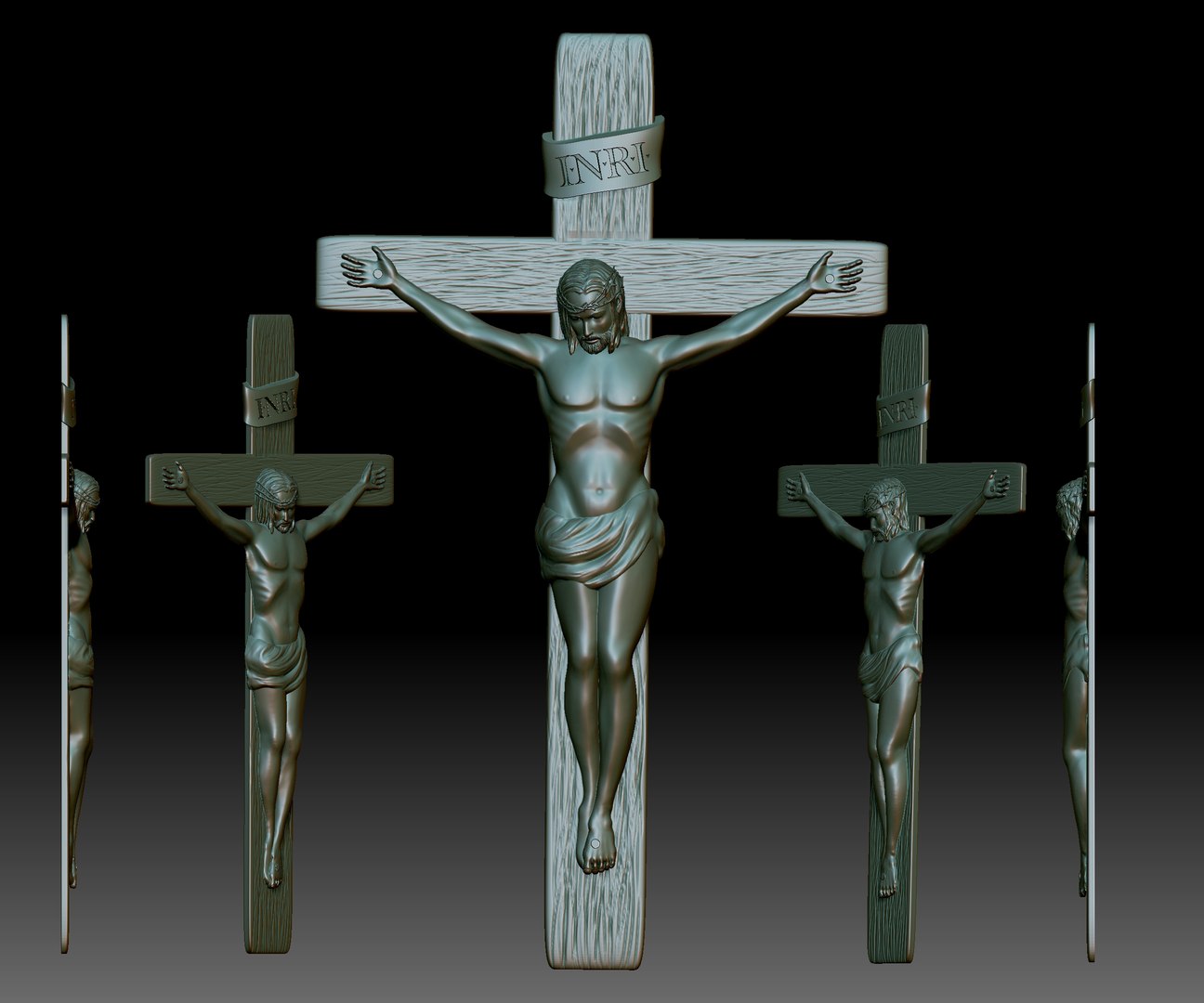 3D Crucifix Stl - Relief - TurboSquid 1497178