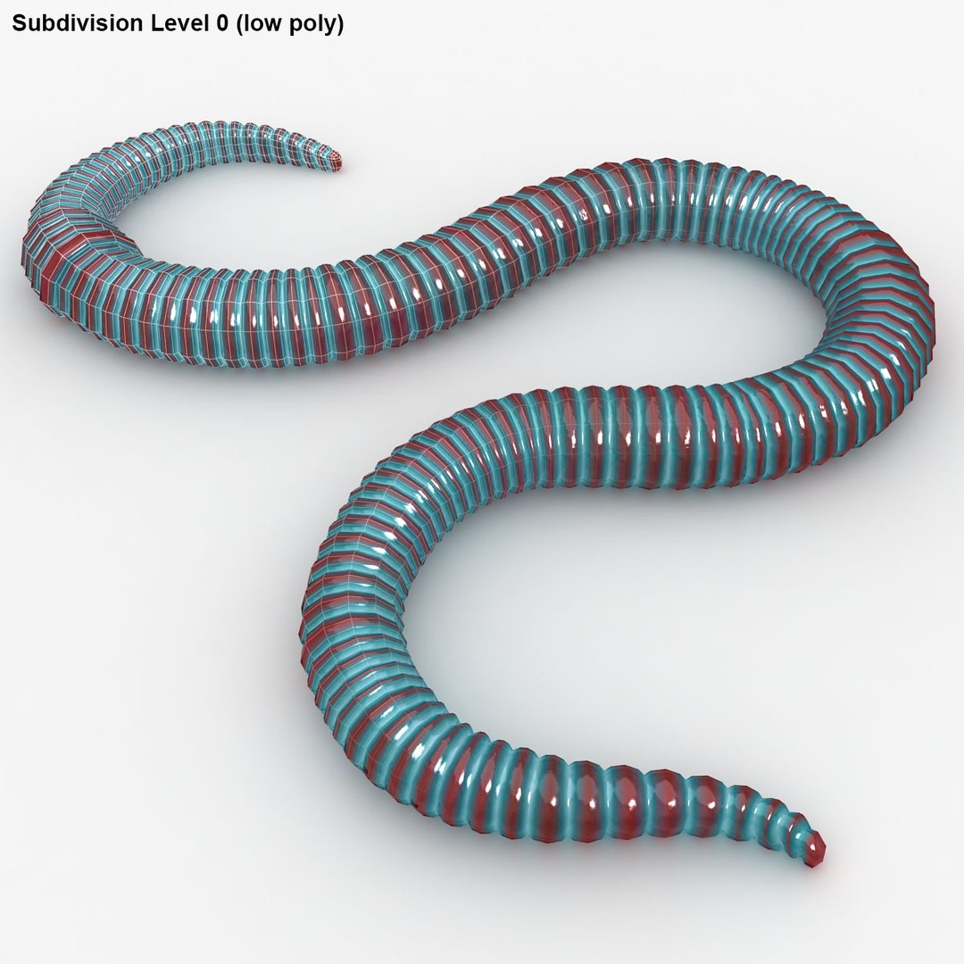 Worm Blue 3d 3ds