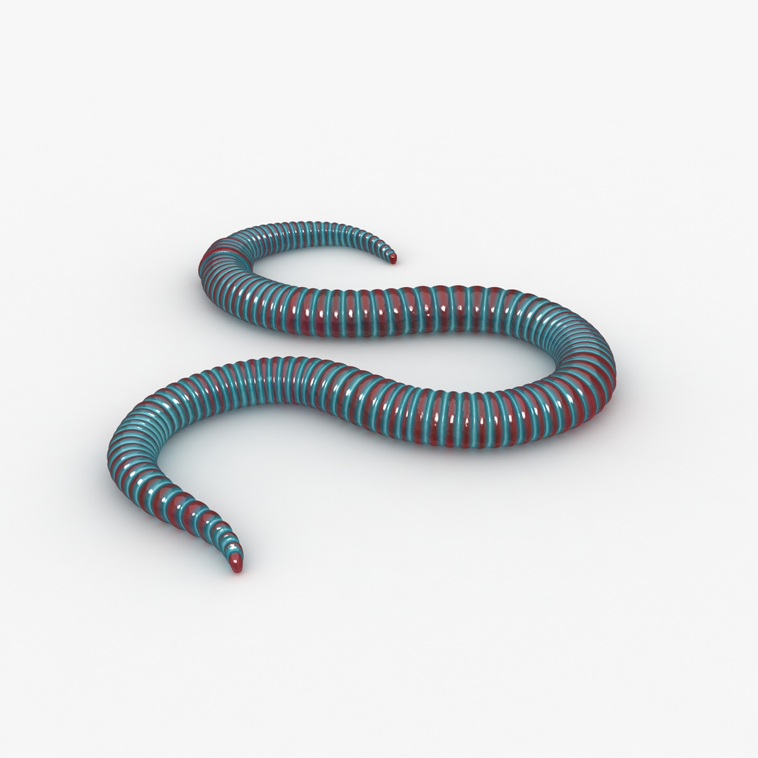 Worm Blue 3d 3ds