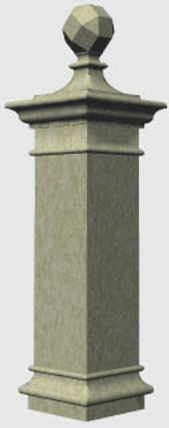 stone gates post 3ds