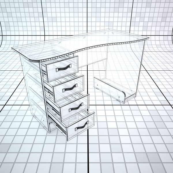 computer table 3d model