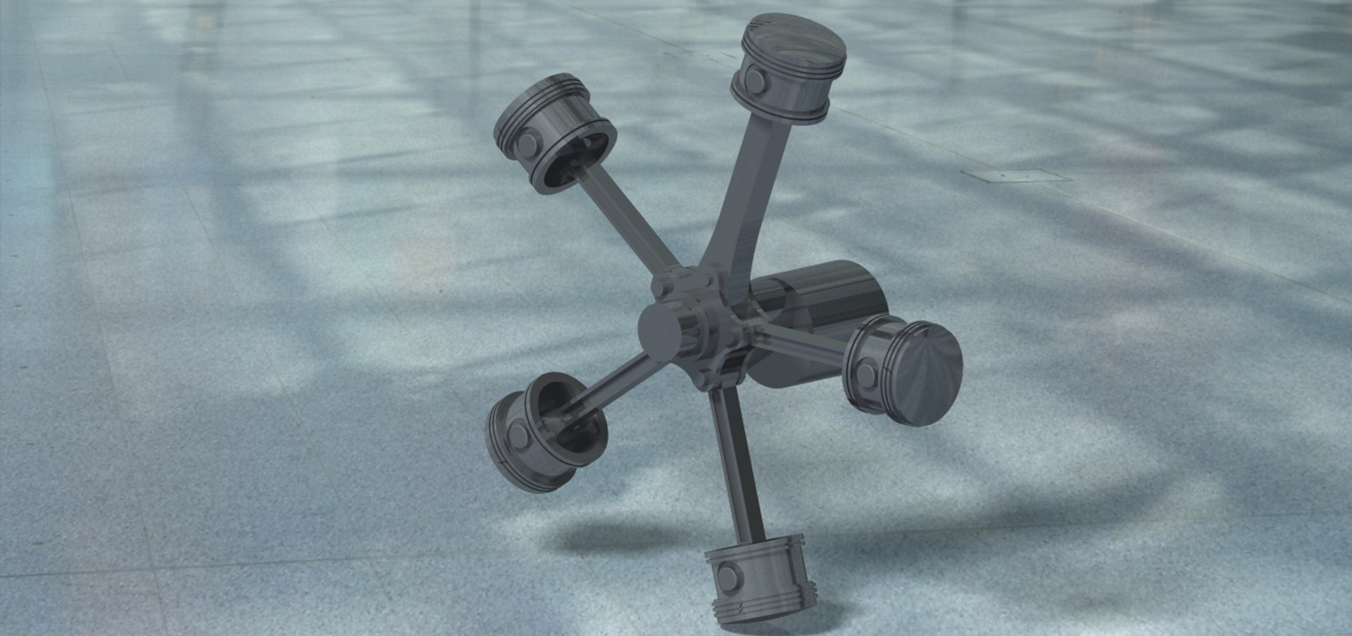 Radial Engine 3d Model