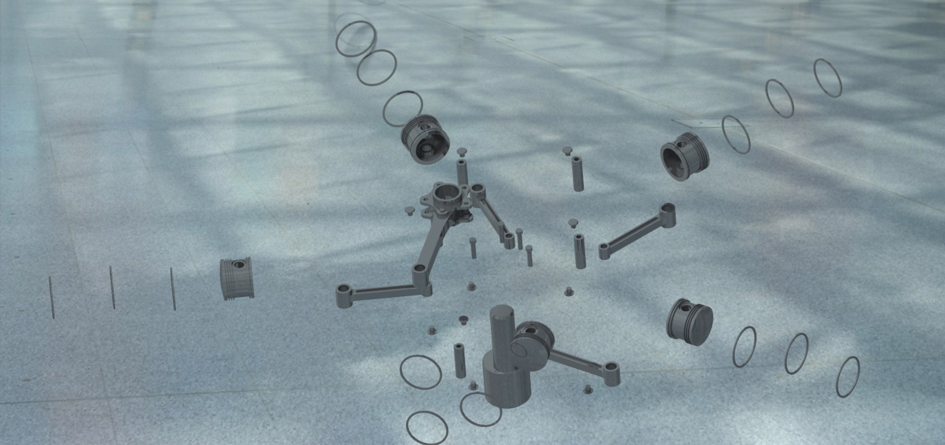 Radial Engine 3d Model