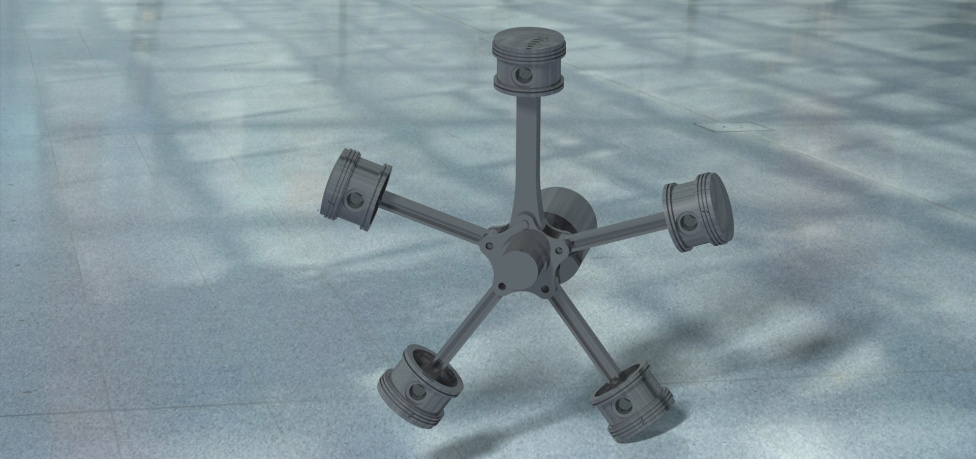 Radial Engine 3d Model
