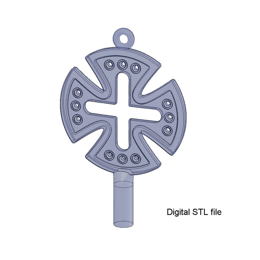 Pendant Templar Cross-cut 3d Model