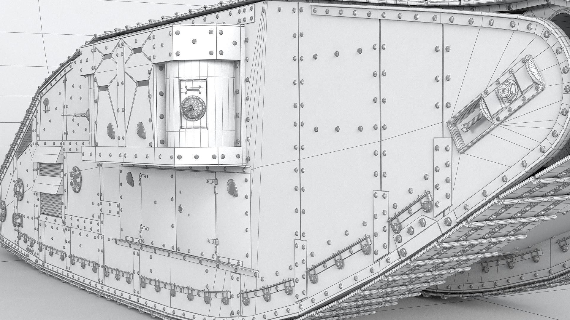 3D Model Tank Mark Iv Female - TurboSquid 1649296
