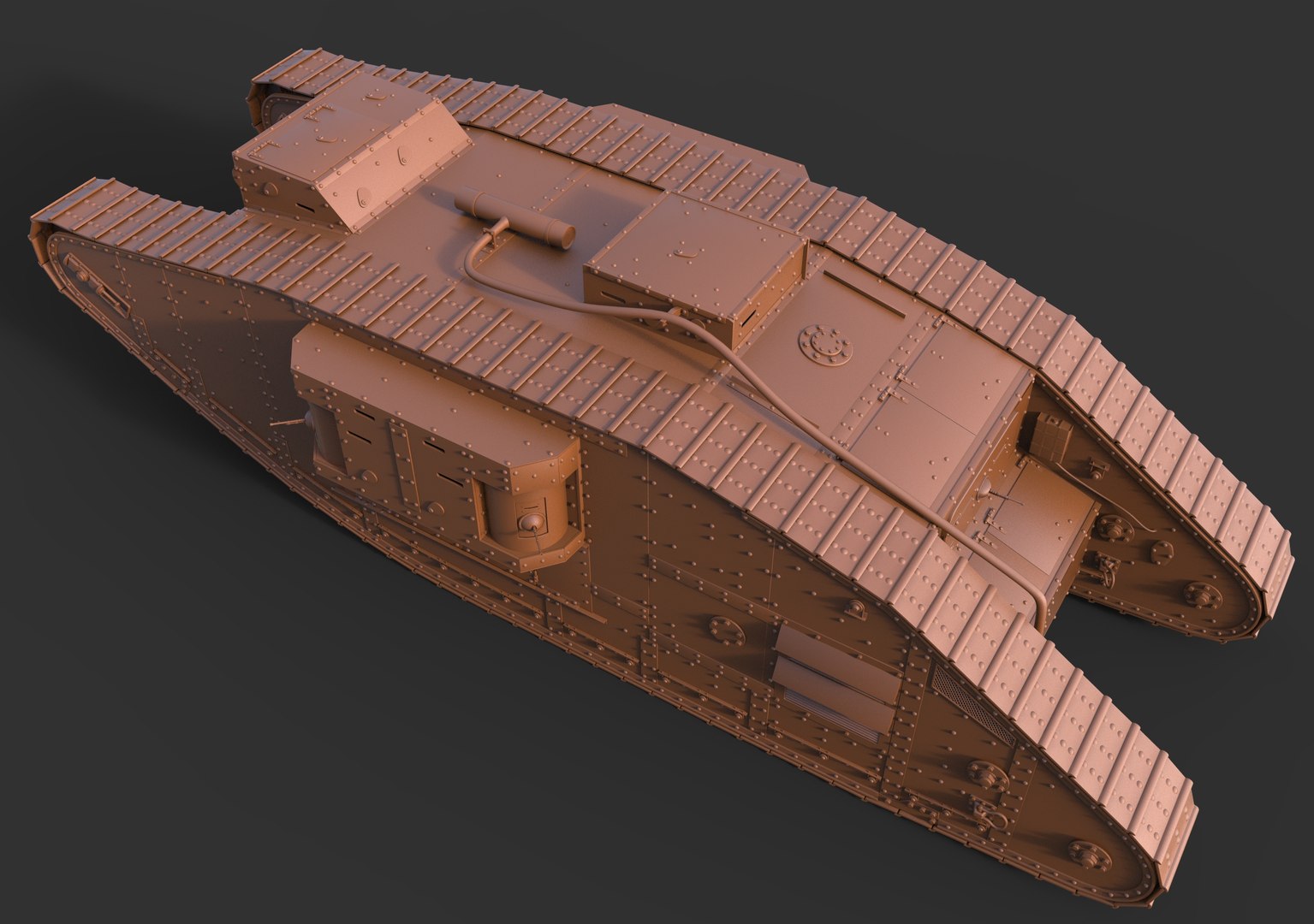 3D Model Tank Mark Iv Female - TurboSquid 1649296