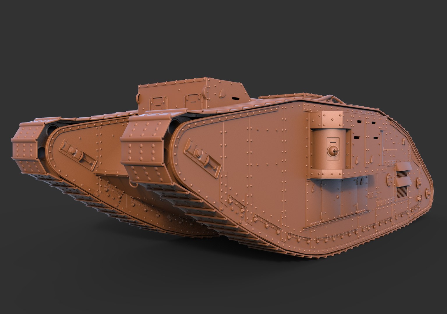 3D Model Tank Mark Iv Female - TurboSquid 1649296