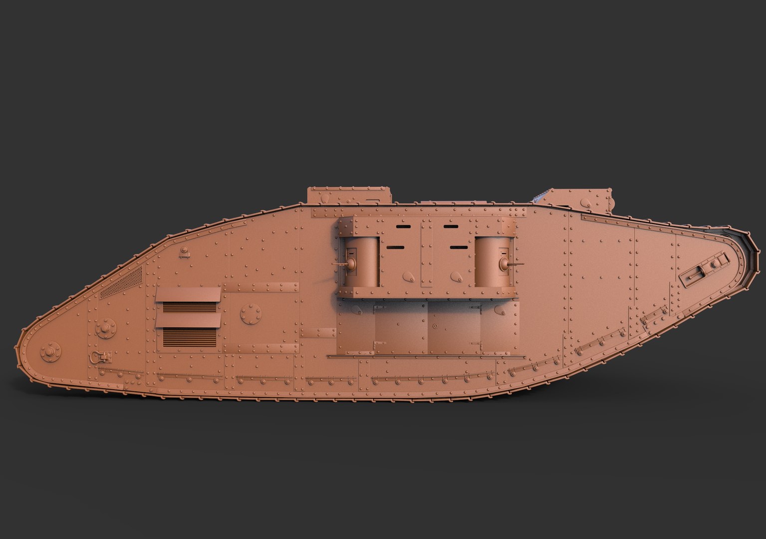 3D Model Tank Mark Iv Female - TurboSquid 1649296