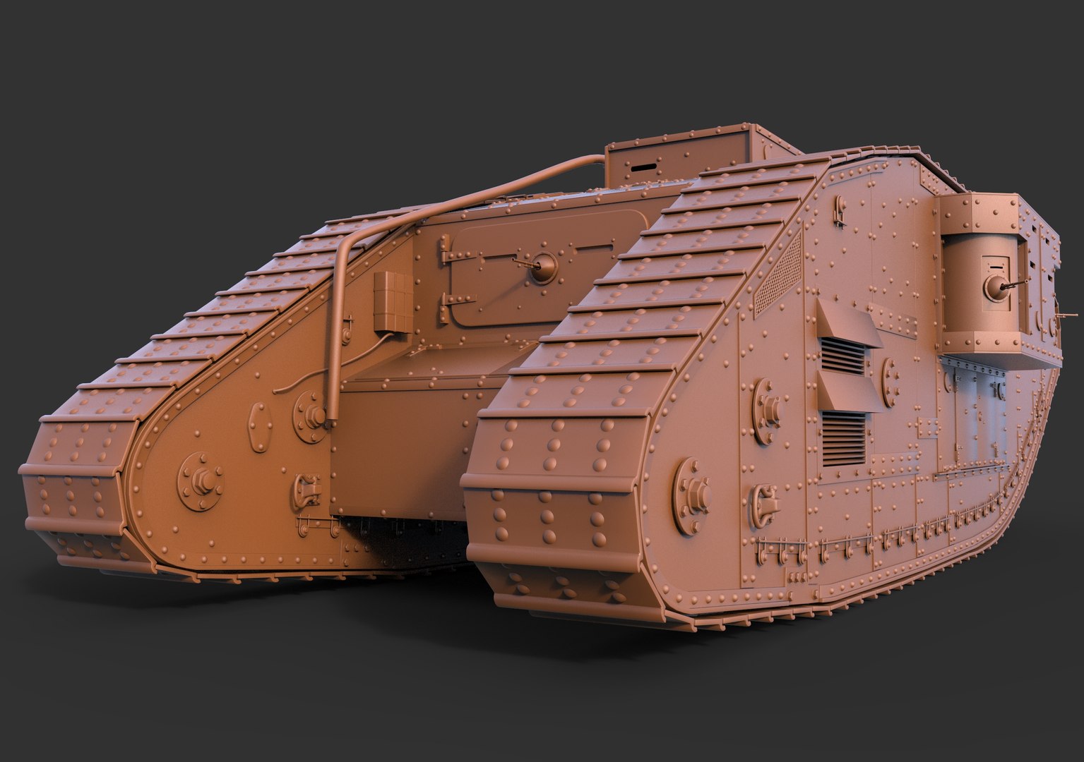 3D Model Tank Mark Iv Female - TurboSquid 1649296