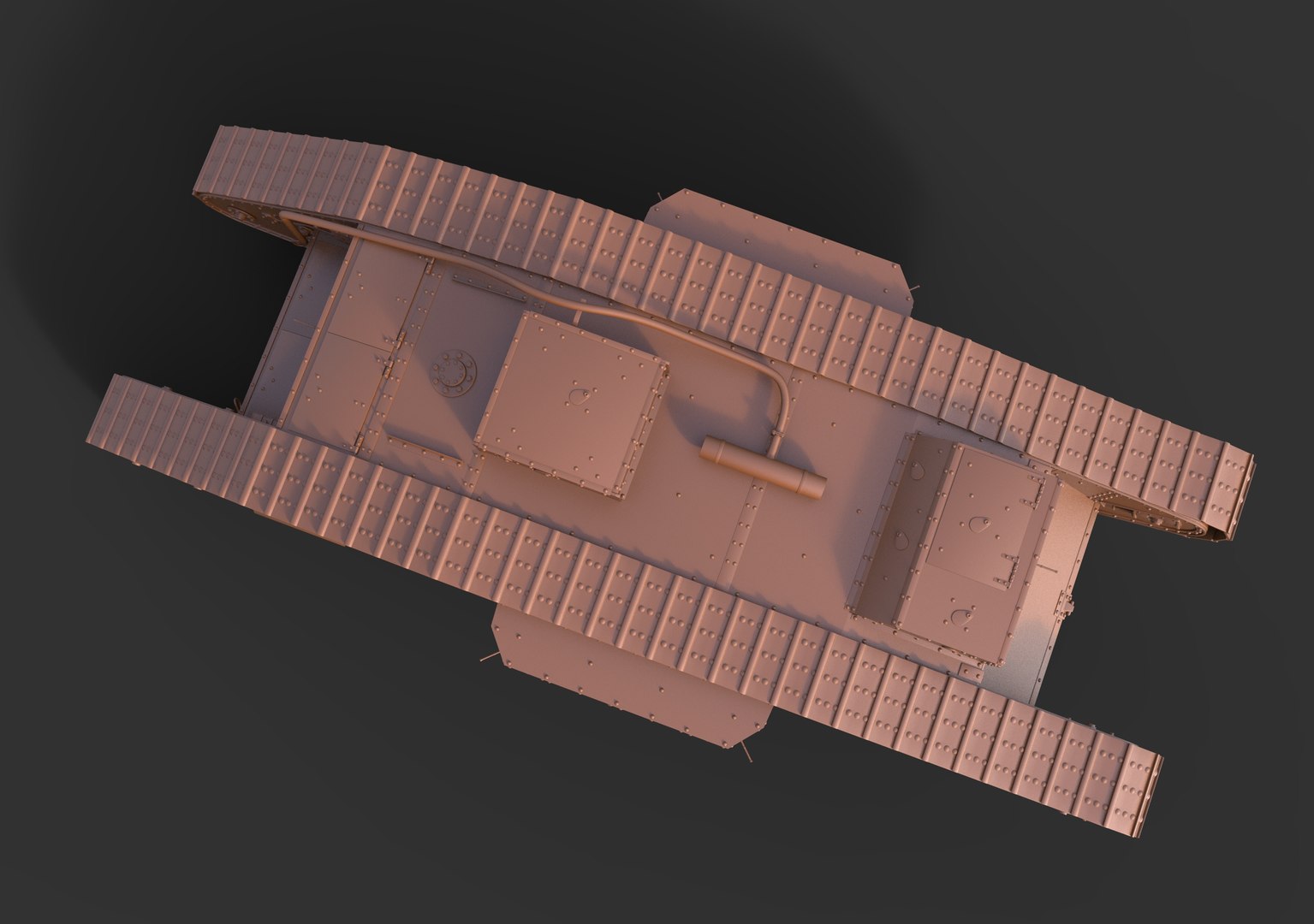 3D Model Tank Mark Iv Female - TurboSquid 1649296