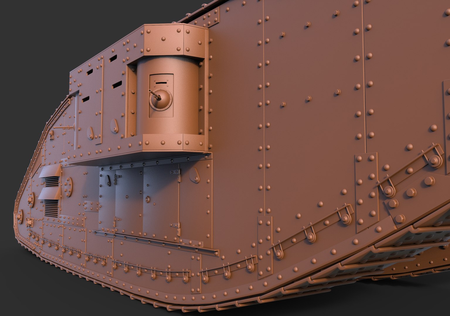 3D Model Tank Mark Iv Female - TurboSquid 1649296