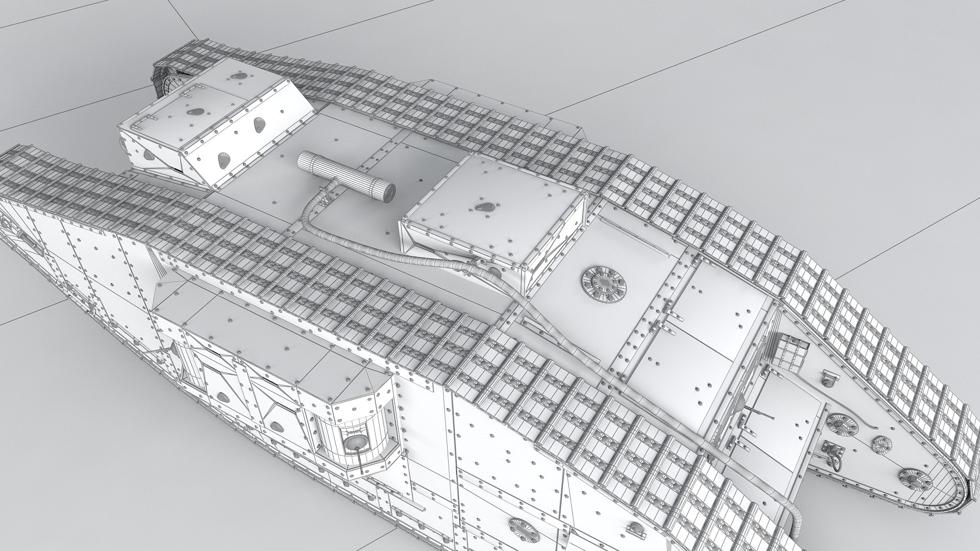 3D Model Tank Mark Iv Female - TurboSquid 1649296