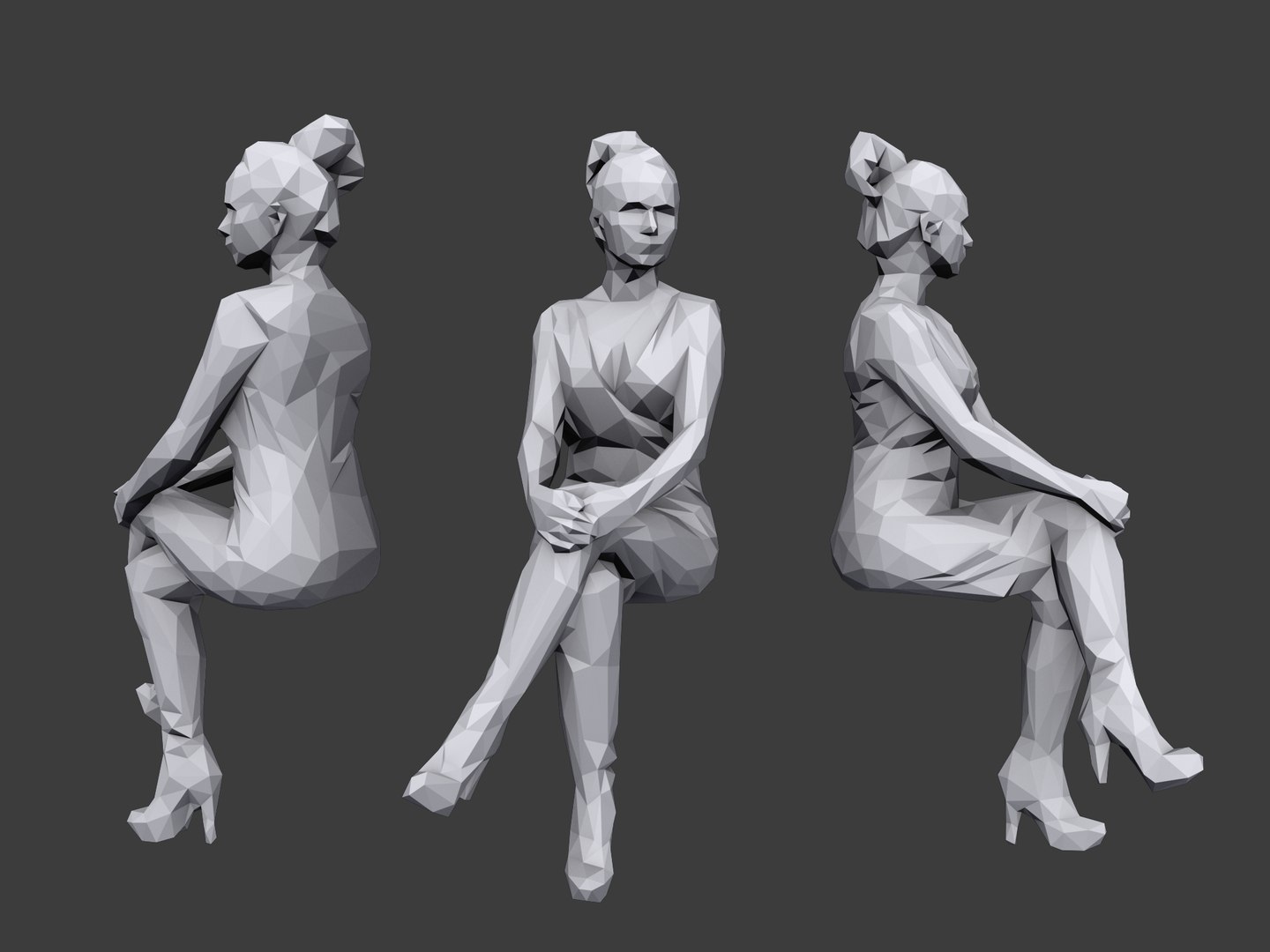 people sitting pack 3d max