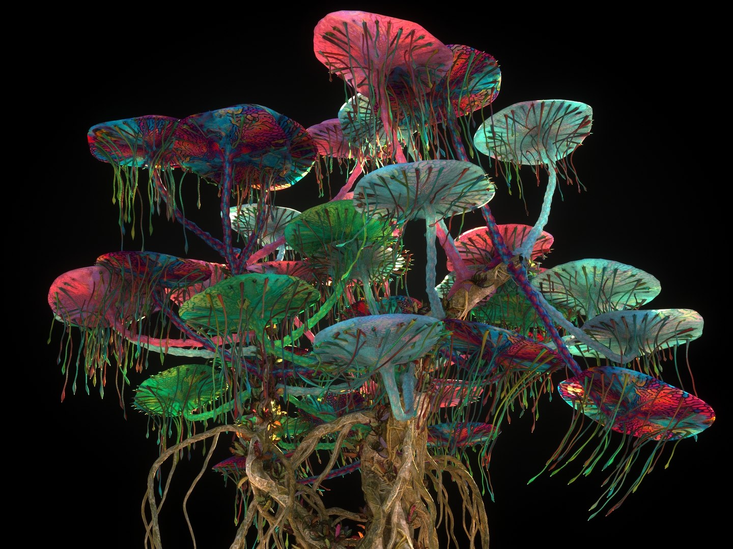 3D Model Avatar Fungus Tree Pack - TurboSquid 1468807