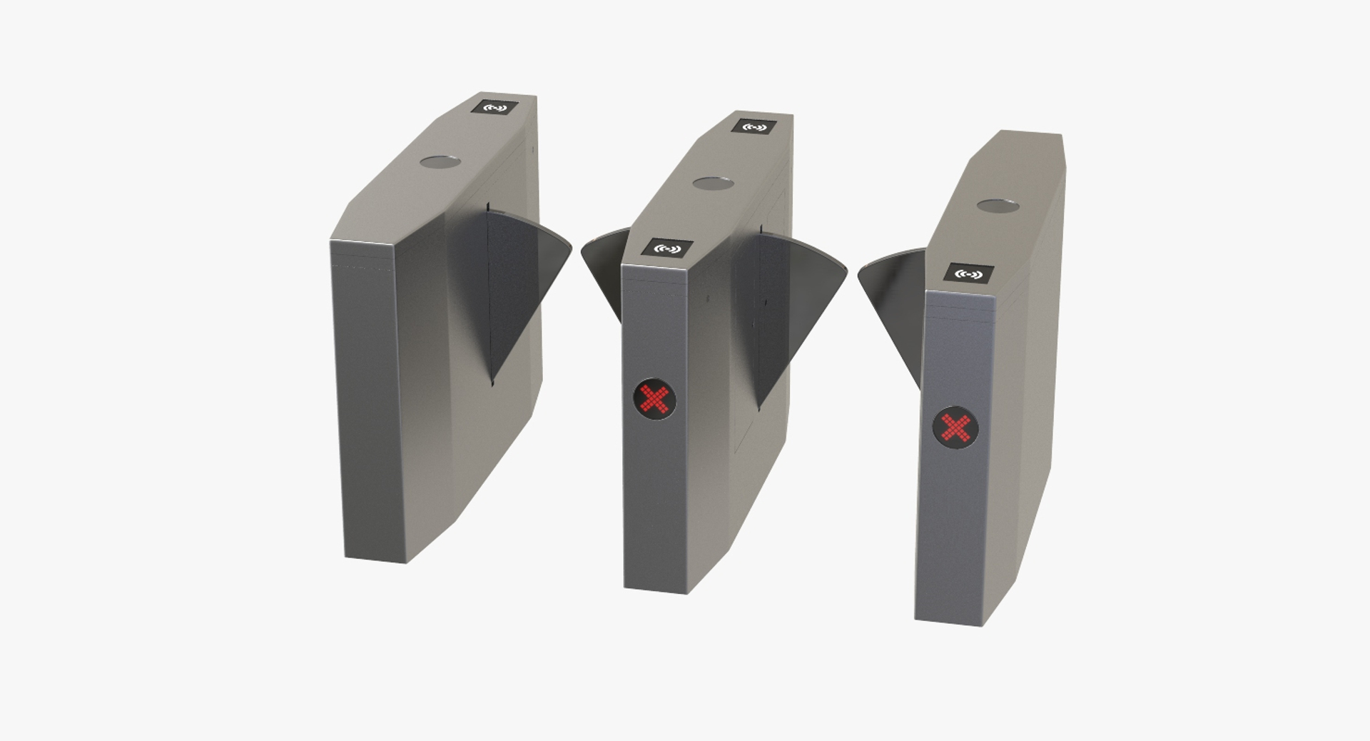 Optical Barriers Access Turnstiles 3D Model - TurboSquid 1420620